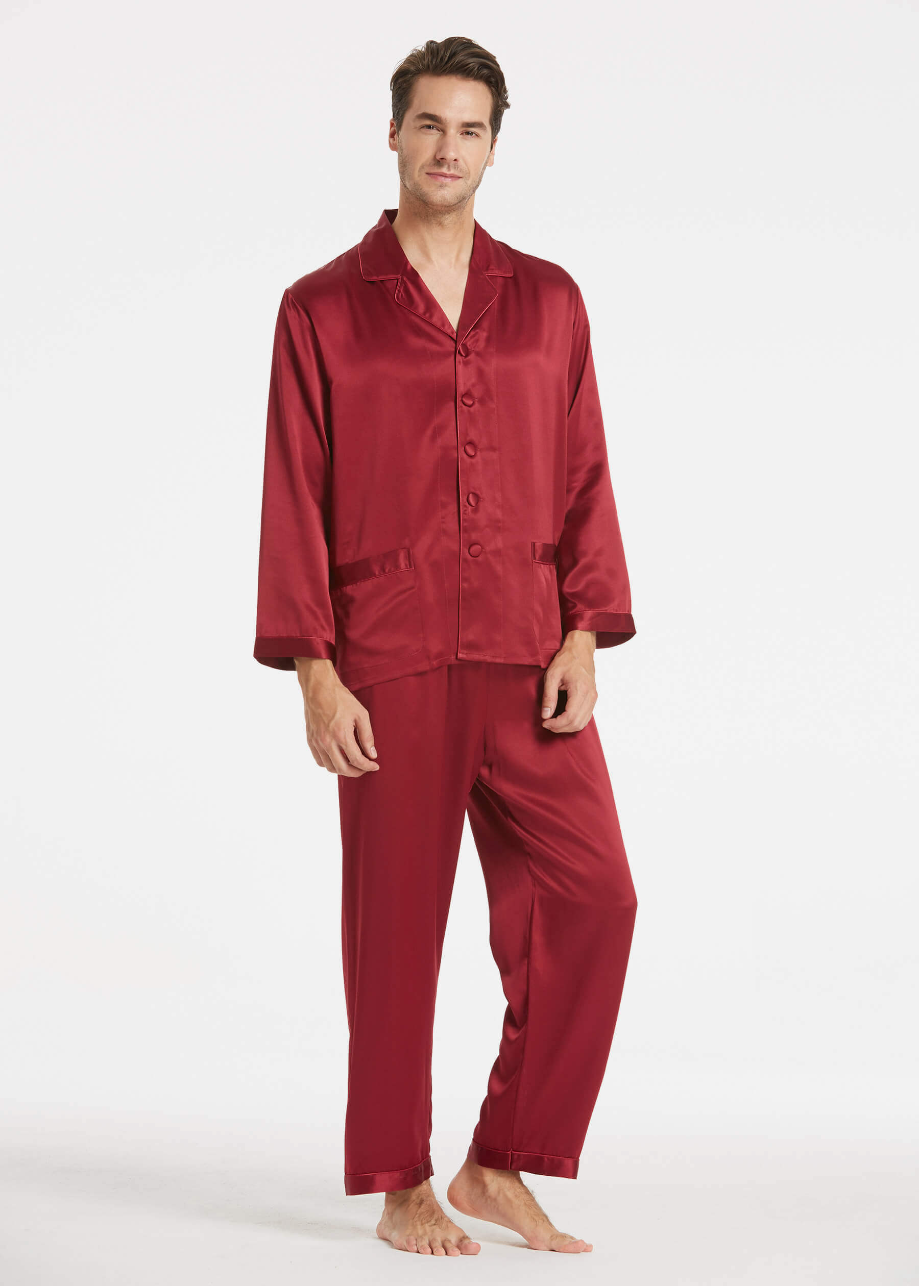 Mens Silk Pajamas Set, Affordable Price Designer Style
