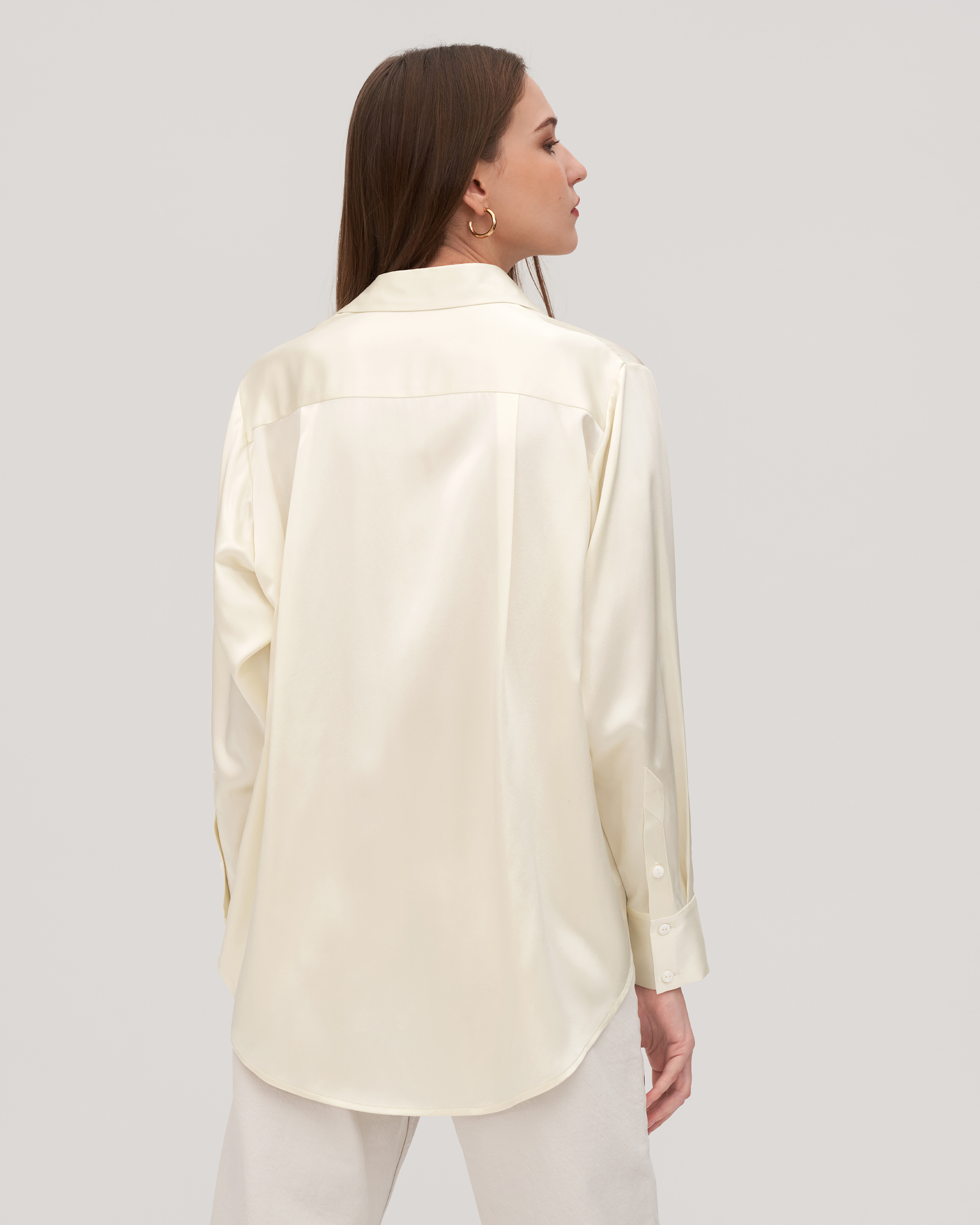 Silk Blouse Shirt Chic Sophisticated Work Appropriate 100% Silk Nature
